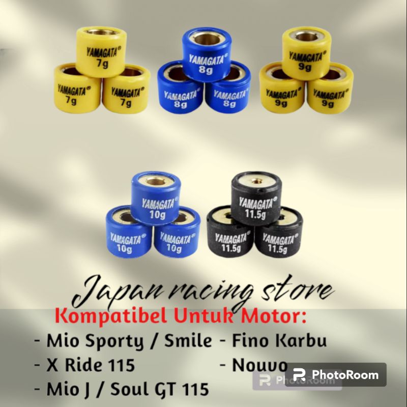 Jual FREE SLIDER ROLLER/ROLER RACING Mio lama Mio smile 3pcs dan 6pcs ALL YAMAHA METIC 110CC ...
