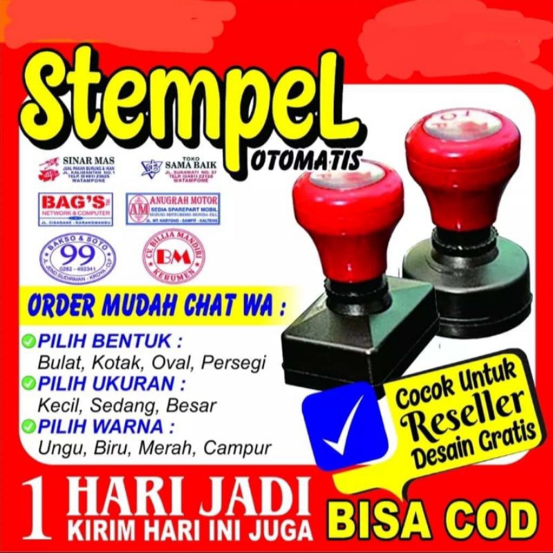 Jual CETAK STEMPEL FLASH/WARNA [BISA COD] | Shopee Indonesia