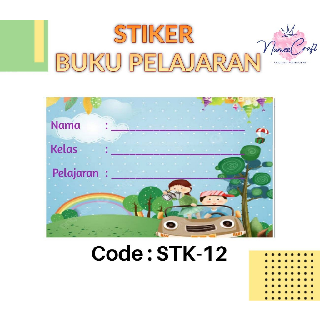 Jual ISI 20 LEMBAR STIKER MAPEL || LABEL BUKU PELAJARAN SEKOLAH ...