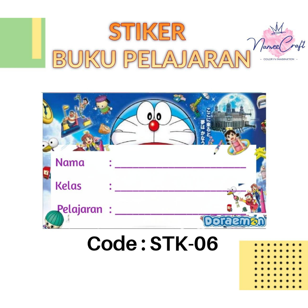 Jual ISI 20 LEMBAR STIKER MAPEL || LABEL BUKU PELAJARAN SEKOLAH ...
