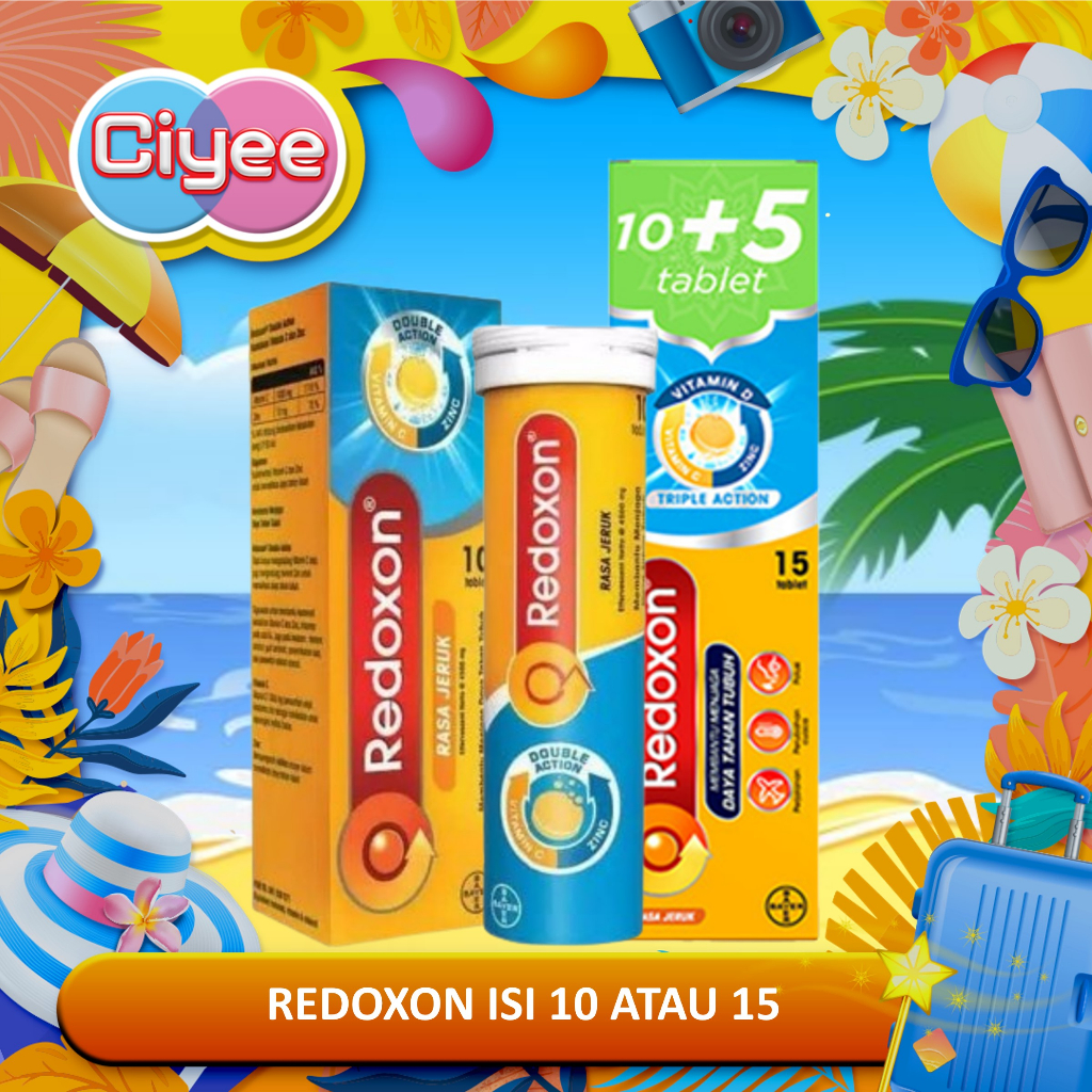 Jual Redoxon Vitamin C + Zinc Rasa Jeruk 10 Tablet - Multivitamin Daya ...
