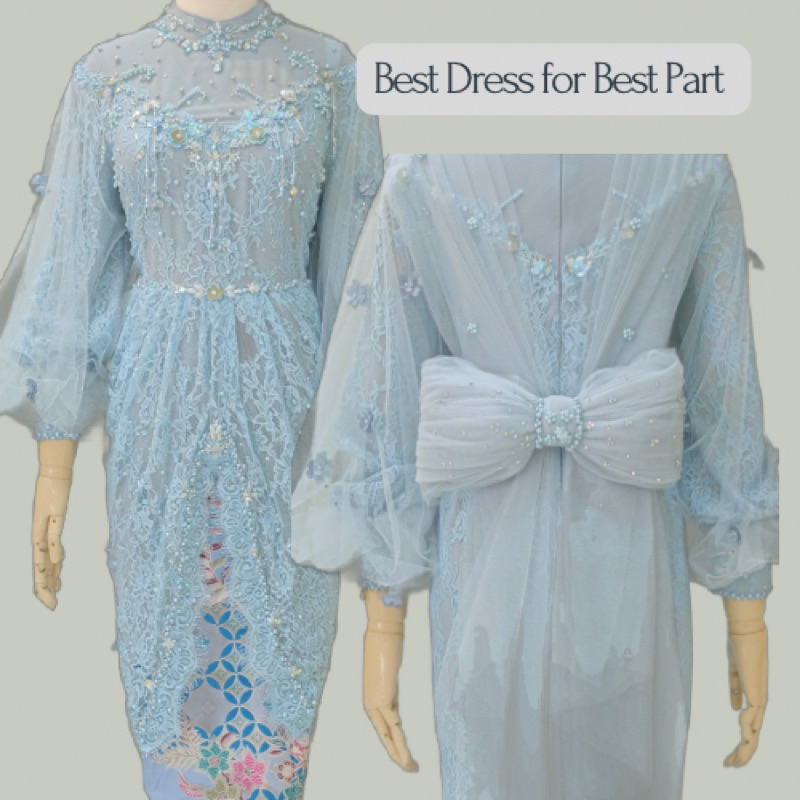 Jual SEWA KEBAYA IVORY | Kebaya Ivory Ice Blue | Lamaran Wisuda ...