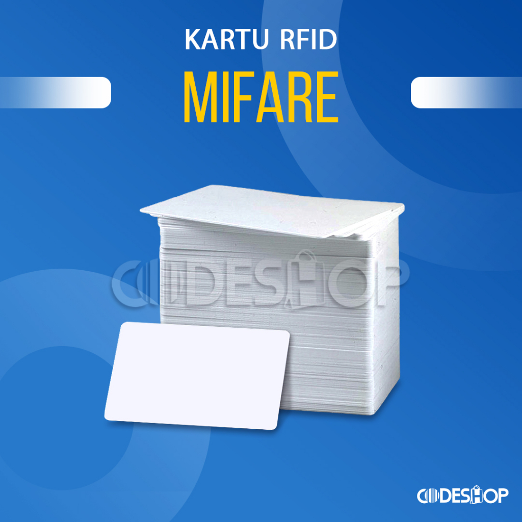 Jual Kartu Rfid MIFARE 13.56 Mhz Kartu PVC Putih Polos ID Card Parkir ...