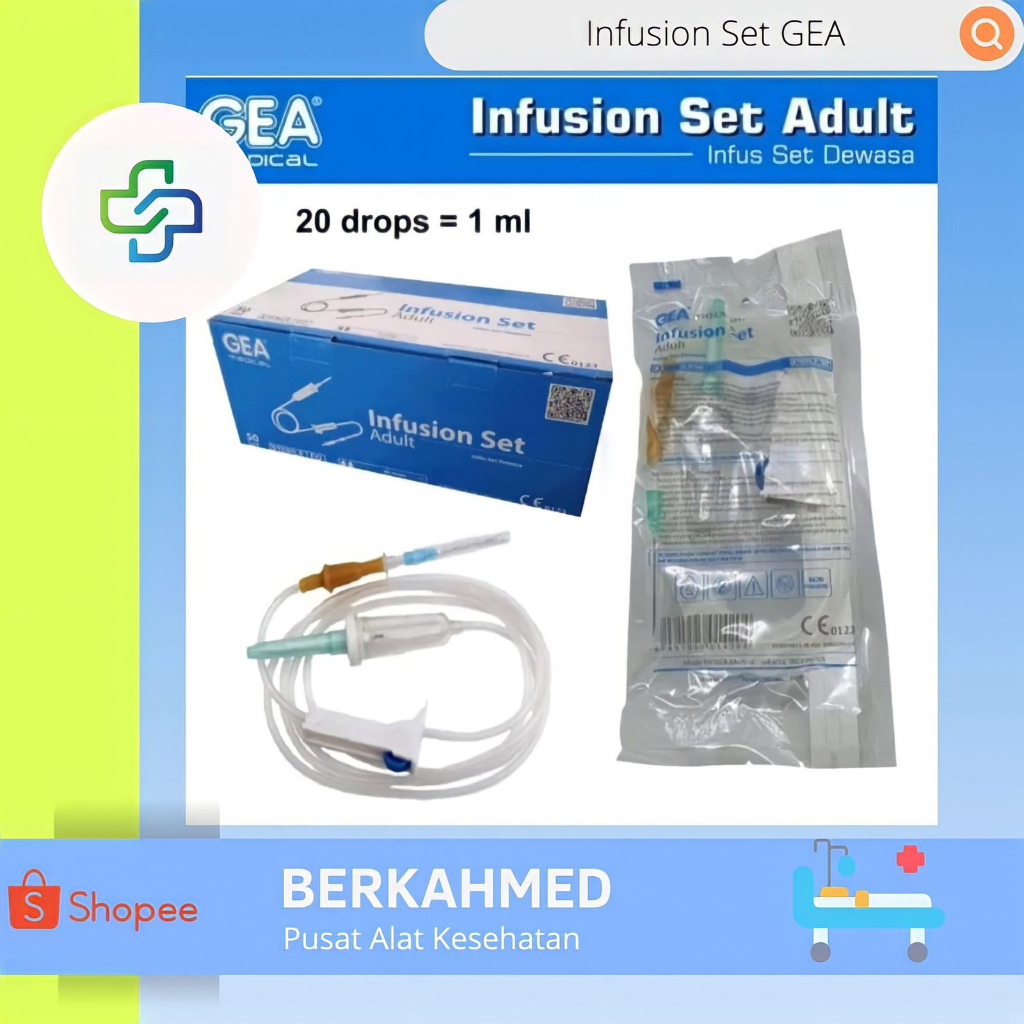 Jual BOX Infuset/Infusion Set Infus Set Dewasa GEA | Shopee Indonesia