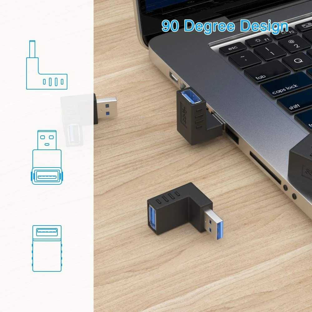 Jual Konverter Bentuk L Shape USB 3.0 Type A Male ke A Female USB3.0 SS ...