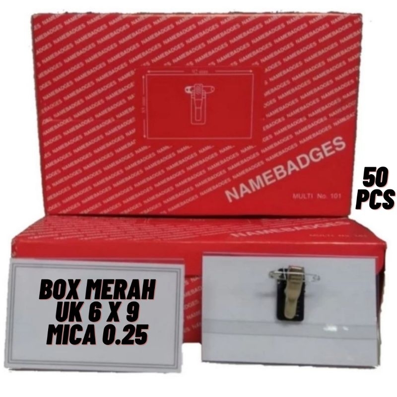 Jual ID Card Nametag MULTI Name bages 6 x 9 & 7 x 10 Nametag 50 pcs ...