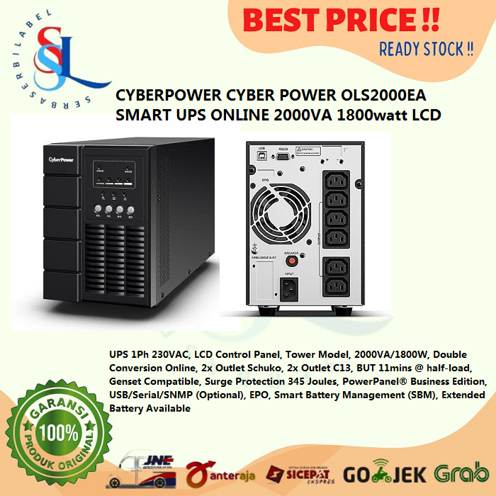 Jual CYBERPOWER CYBER POWER OLS2000EA SMART UPS ONLINE 2000VA 1800watt ...