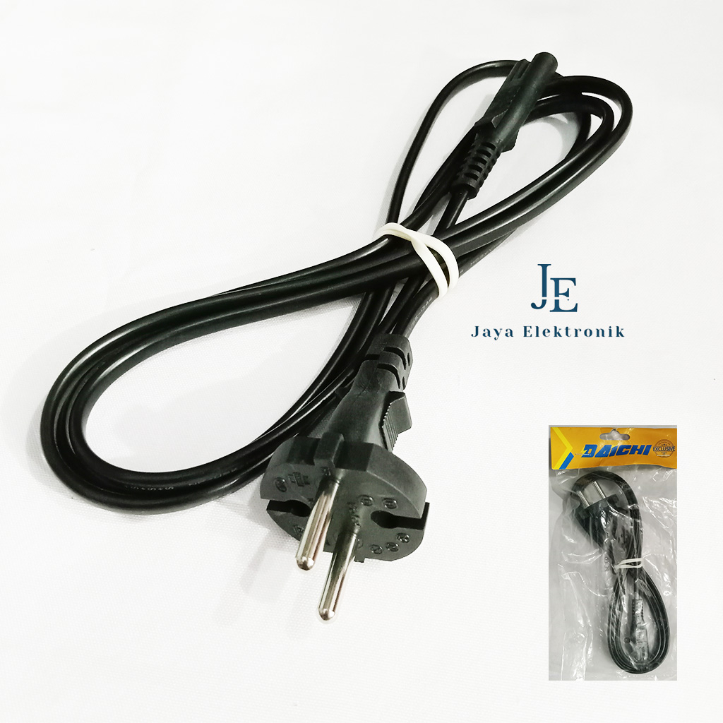 Jual Kabel Power Listrik AC Printer DAICHI socket angka 8 lubang 2 universal | Shopee Indonesia