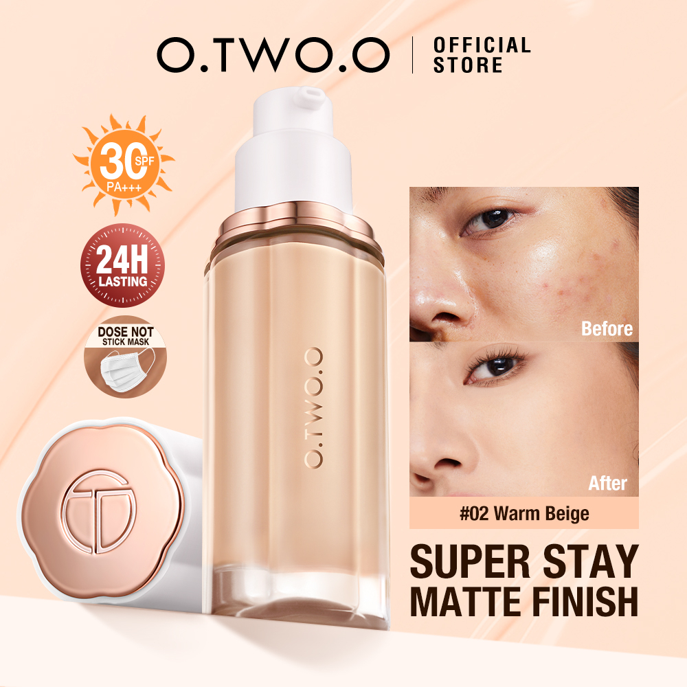 Jual O.TWO.O Foundation Face Makeup Dropper Face Soft Mist Locking ...