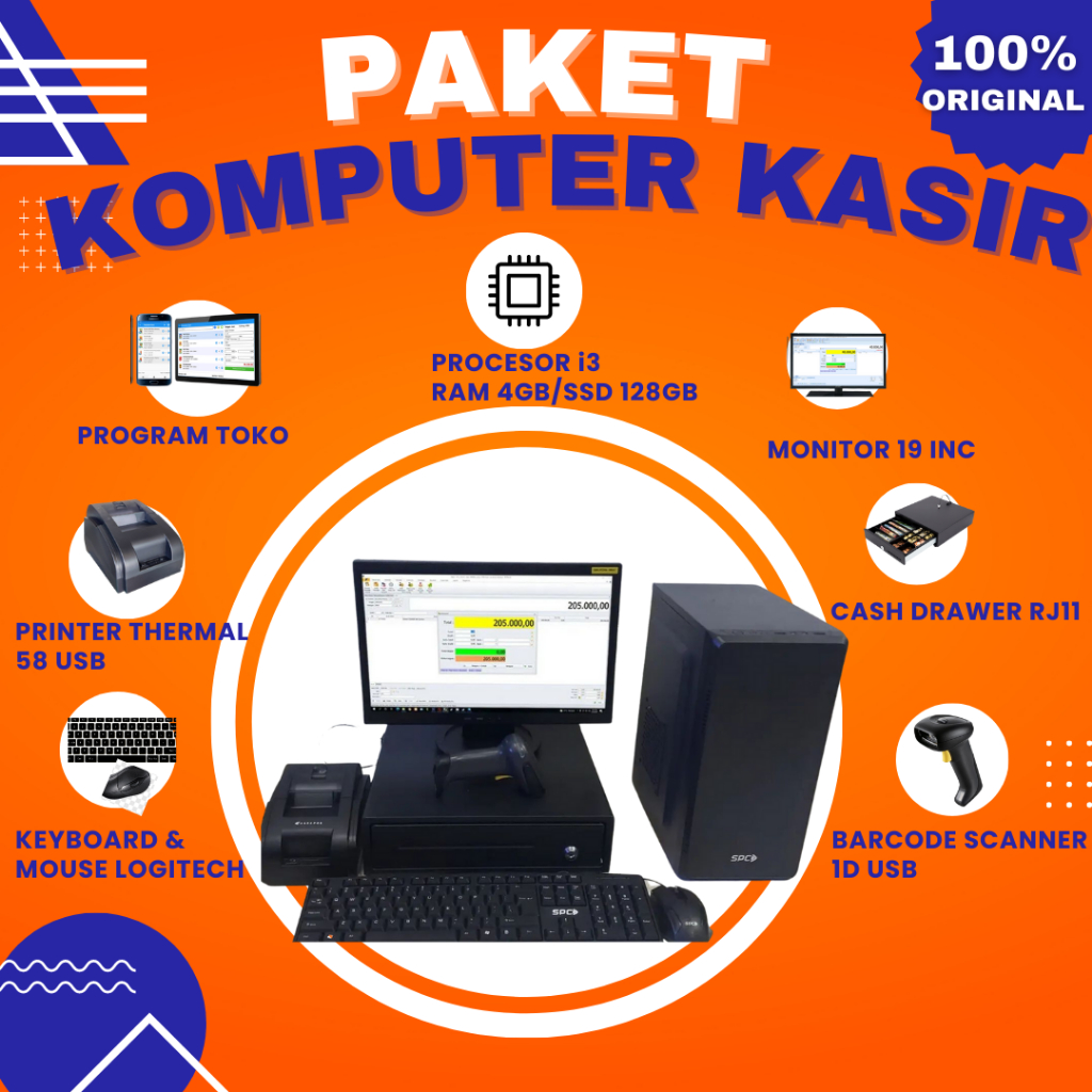 Jual Paket Komputer Kasir Lengkap Untuk Retail Grosir Apotek Restoran ...