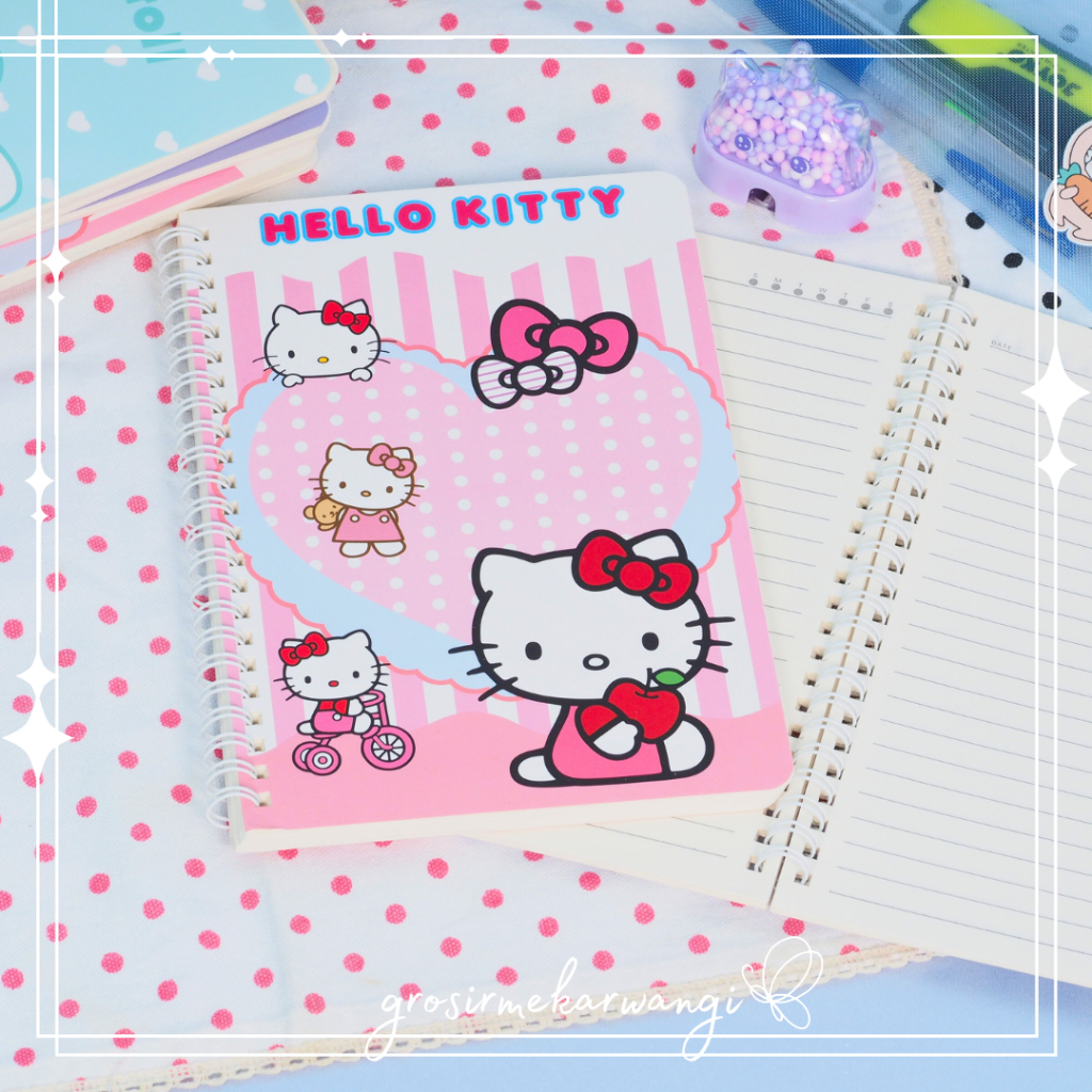 Jual Buku Tulis Ring A5 Motif Sanrio Notebook Karakter Kartun Lucu Buku ...