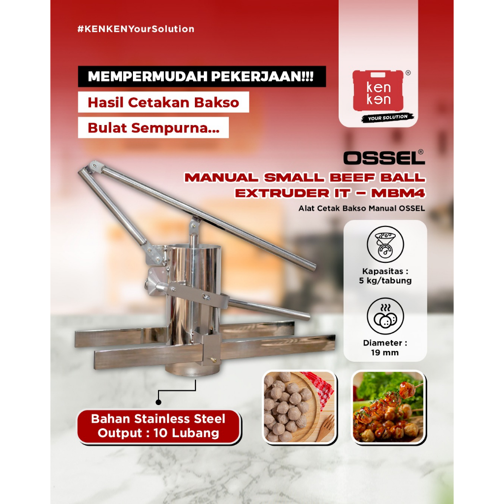 Jual Alat Cetak Bakso Manual Cetak Cilok Cetak Pentol 10 Lubang Ossel ...