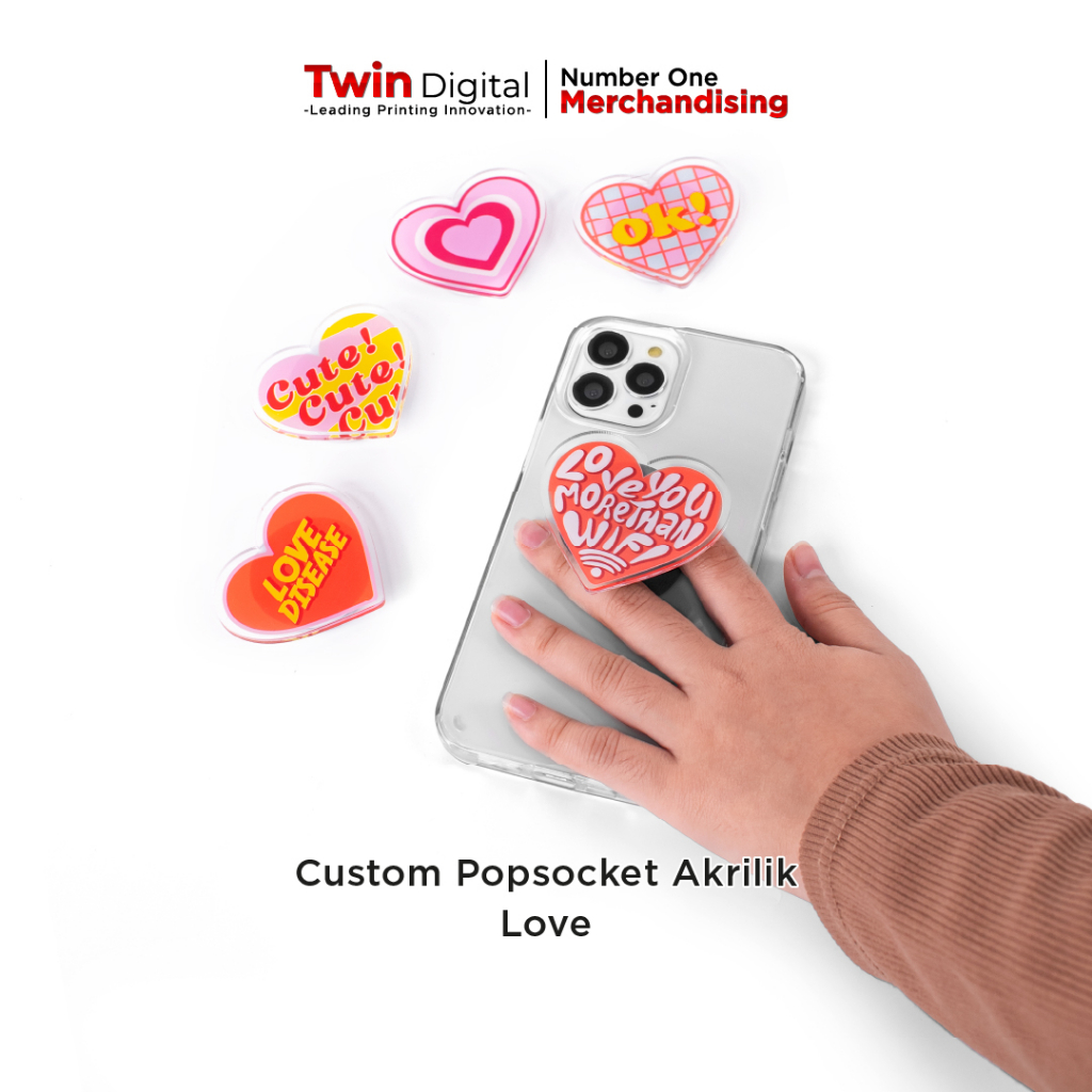 Jual Twindigital Custom Popsocket Akrilik Love Pop Socket Stand Hp ...