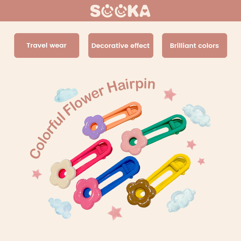 Jual Sooka Penjepit Rambut Motif Bunga Penjepit Rambut Model Klip Dengan Hiasan Bunga Warna