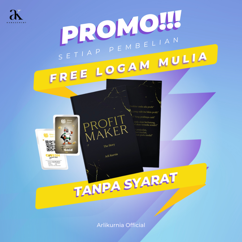 Jual Buku Profit Maker by Arlikurnia Original Gratis Logam Mulia | Shopee Indonesia