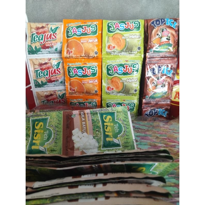 Jual Minuman sachet teh sisri jasjus tea jus top ice | Shopee Indonesia