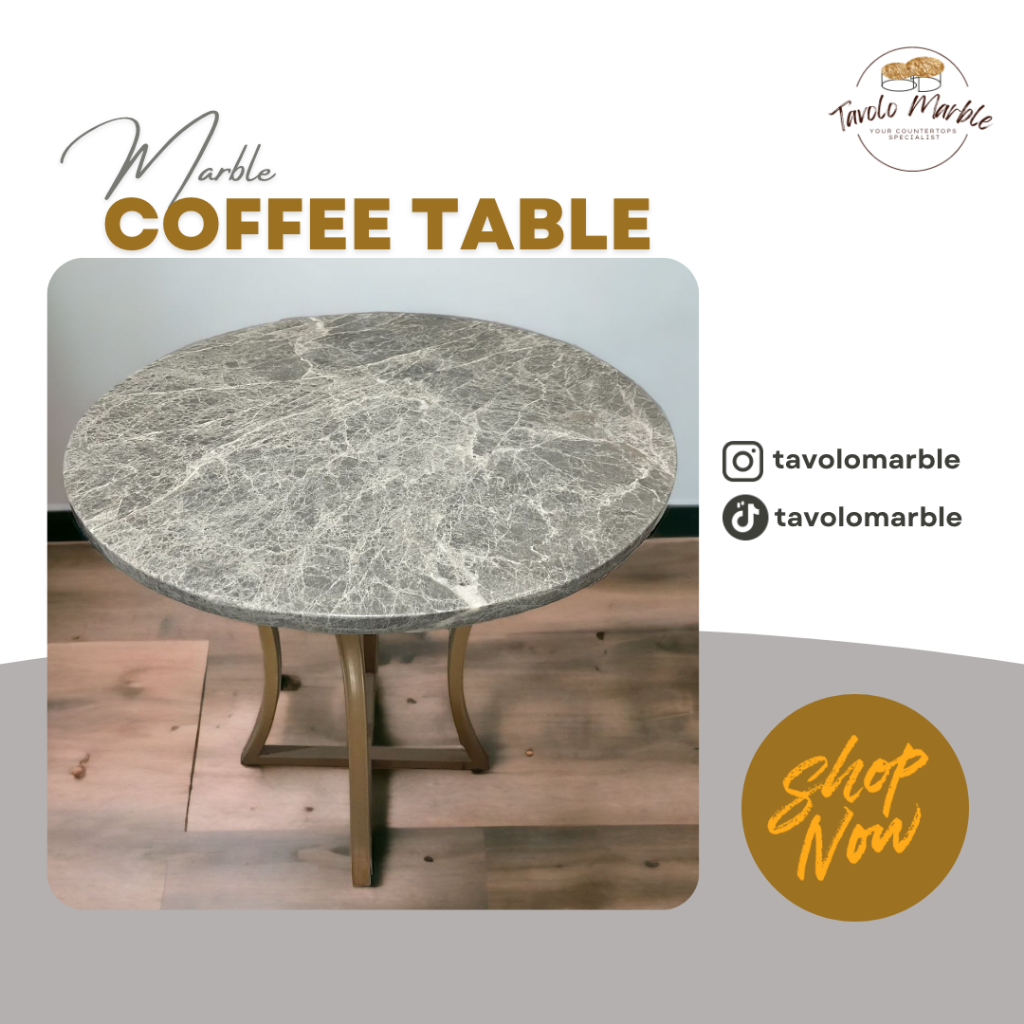 Jual Marble Coffee Table | Grey Emperador Marble | Marmer Import | Home ...
