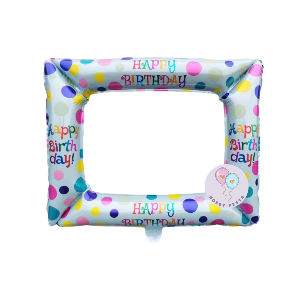 Jual Balon Bingkai Foto HBD / Balon Foil Frame Foto HBD / Frame Balloon ...