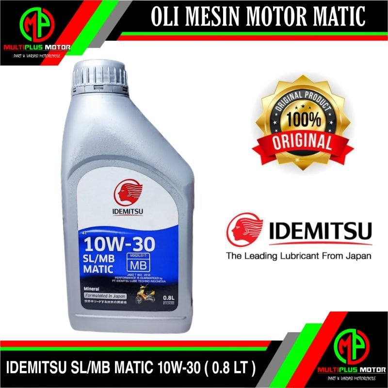 Jual Oli mesin matic IDEMITSU SL/MB 10W-30 0.8LT MATIC ORIGINAL 100 ...