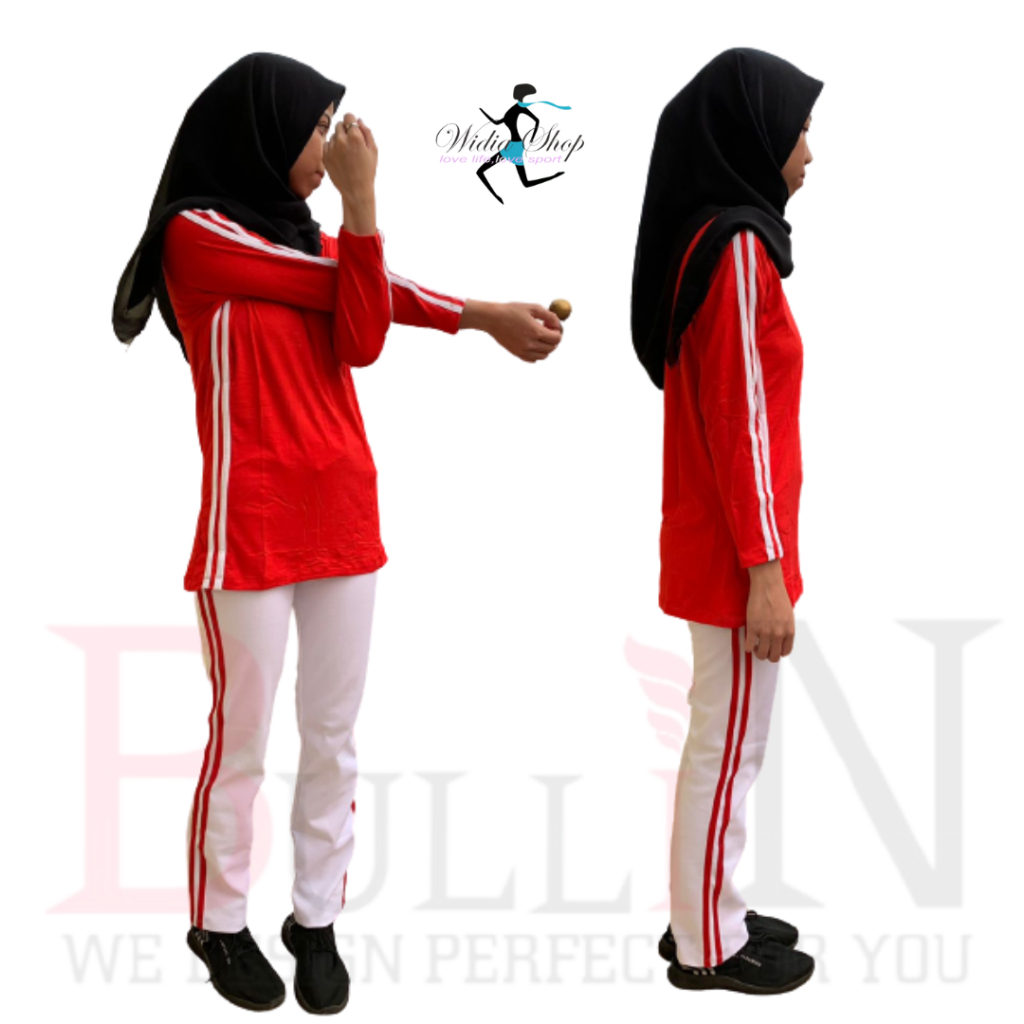 Jual Setelan Senam Panjang List Merah Putih Standar dan Jumbo l BULLIN ...
