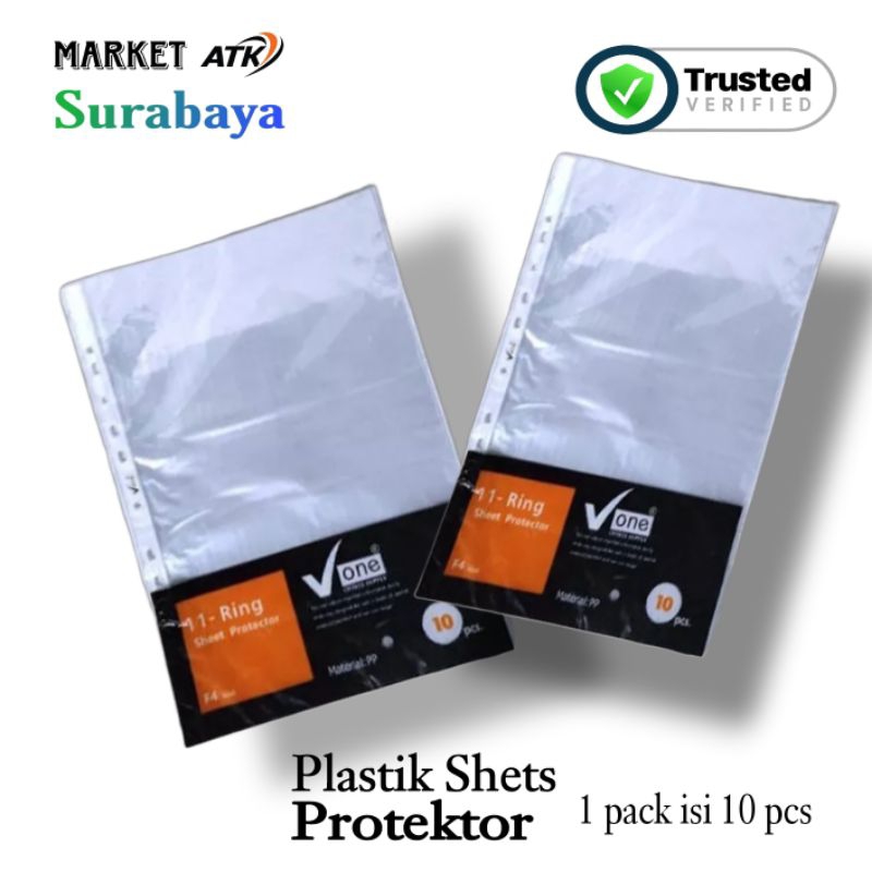Jual Sampul Buku Plastik Sheet Protector A4-F4 Isi 10 - PP Pockets ...