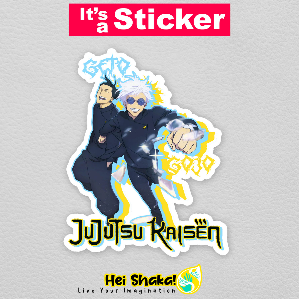 Jual Heishaka Stiker Jujutsu Kaisen Geto and Gojo Sticker Anime Manga ...