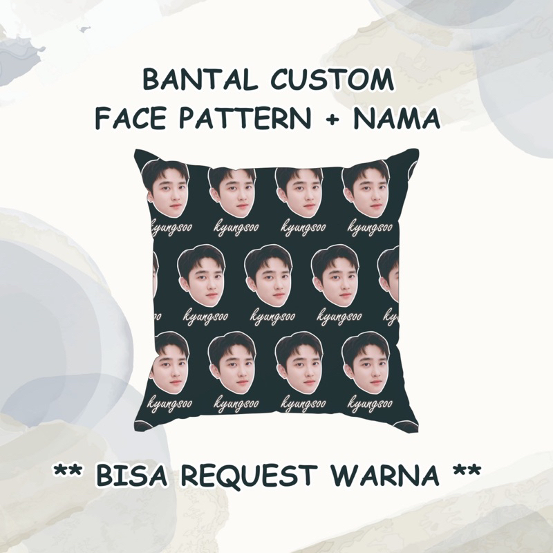 Jual BANTAL CUSTOM FACE PATTERN TERBARU + NAMA | Shopee Indonesia