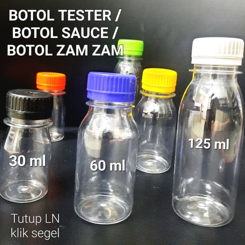 Jual Bigta_BOTOL PLASTIK 30ml / 60ml / 125ml (BOTOL ZAM ZAM) | Shopee ...