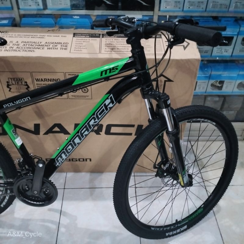 Jual Sepeda gunung Polygon Monarch M5 26 inchi black 2023 3×7 speed sepeda MTB Polygon | Shopee ...