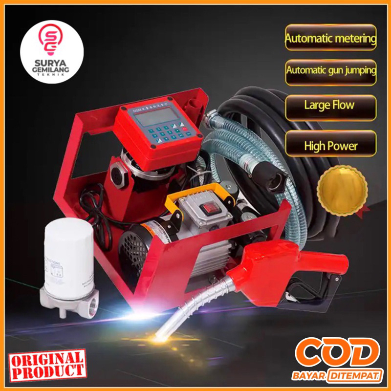 Jual Pompa Transfer BBM Minyak Solar Premium Air dengan Digital flow ...