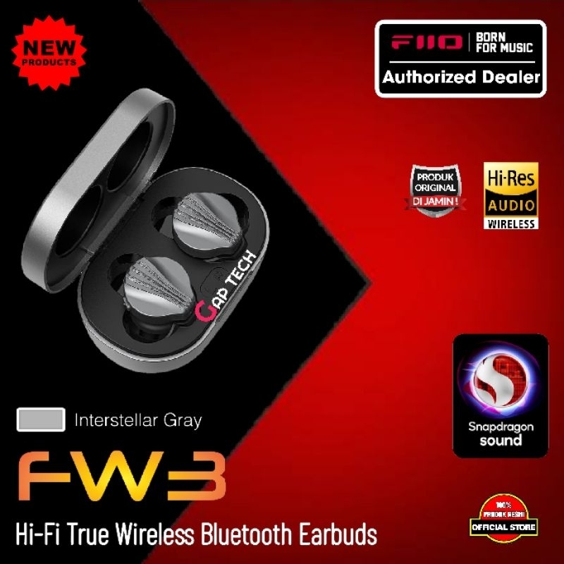 Jual Fiio FW3 / FW 3 10 Dynamic Driver Hi-Fi True Wireless Bluetooth Earbuds TWS Original ...