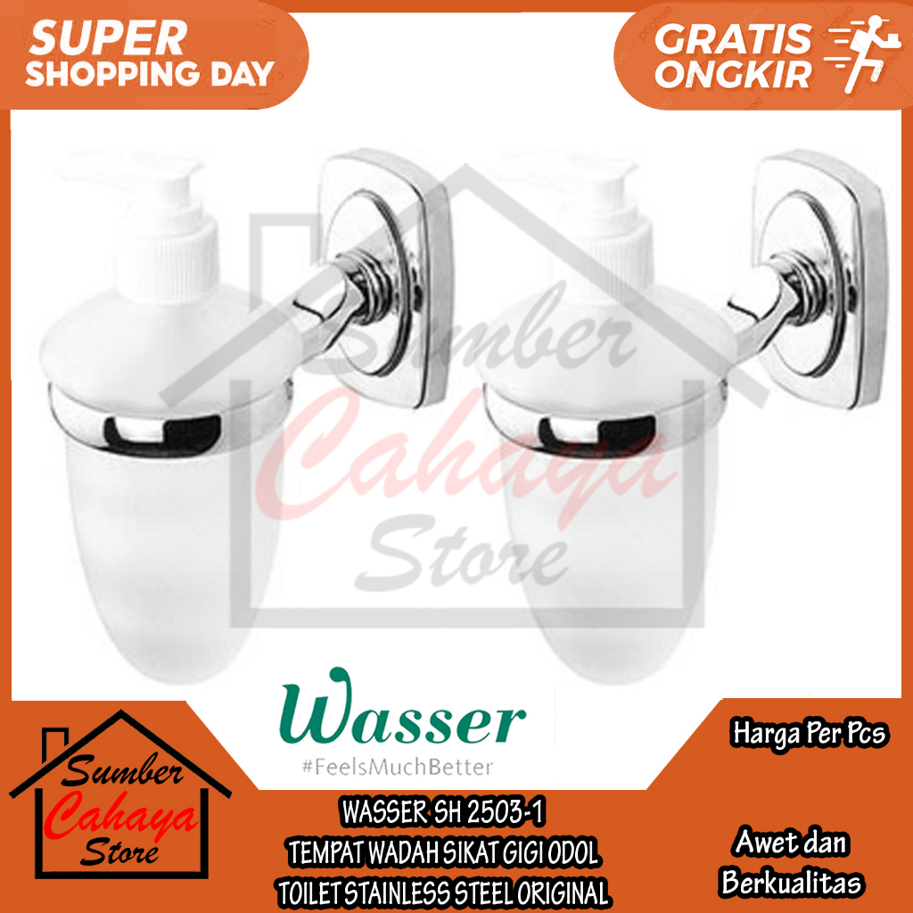 Jual WASSER SH 2603-1 TEMPAT WADAH SABUN CAIR SOAP DISPENSER TOILET ...