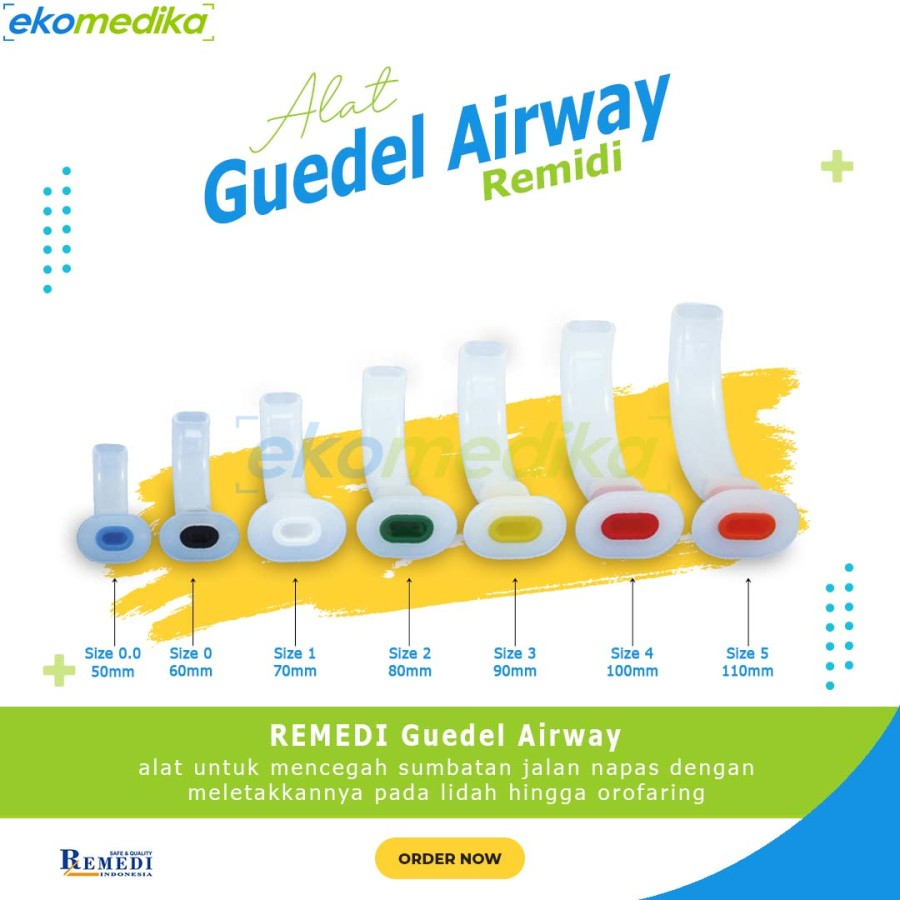 Jual Guedel Airway Size 000 / 0 / 1 / 2/ 3 / 4 / 5 REMEDI Guedel ...