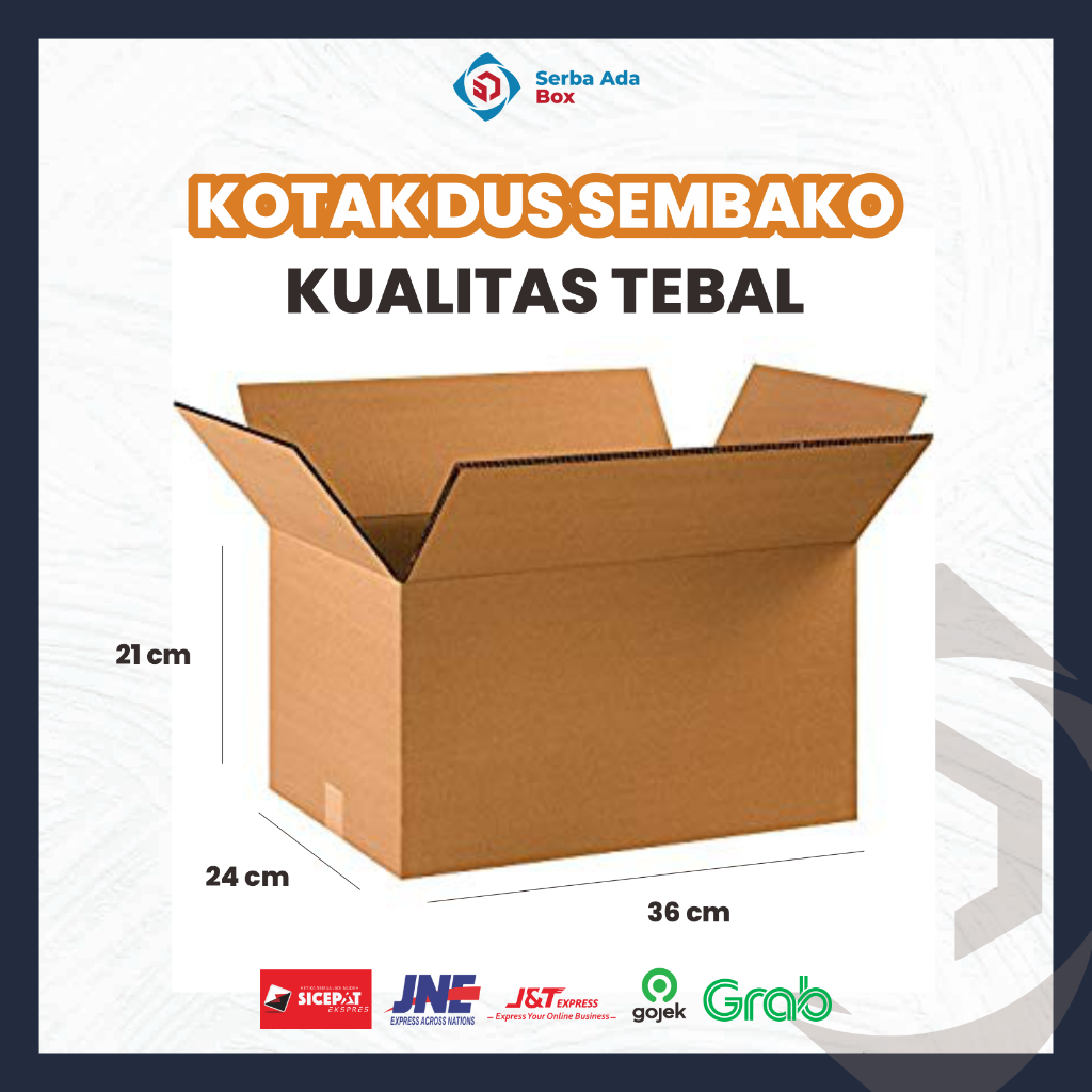 Jual KARDUS SEMBAKO 36 x 24 x 21 / KOTAK KARTON / KOTAK HP / KARTON ...
