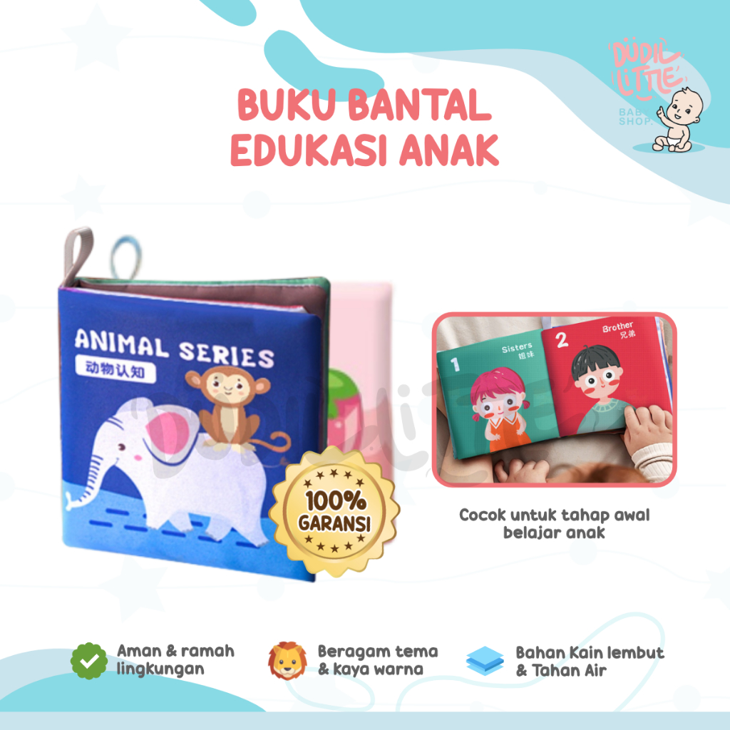Jual Buku kain bayi early education cloth book / buku bantal bayi ...