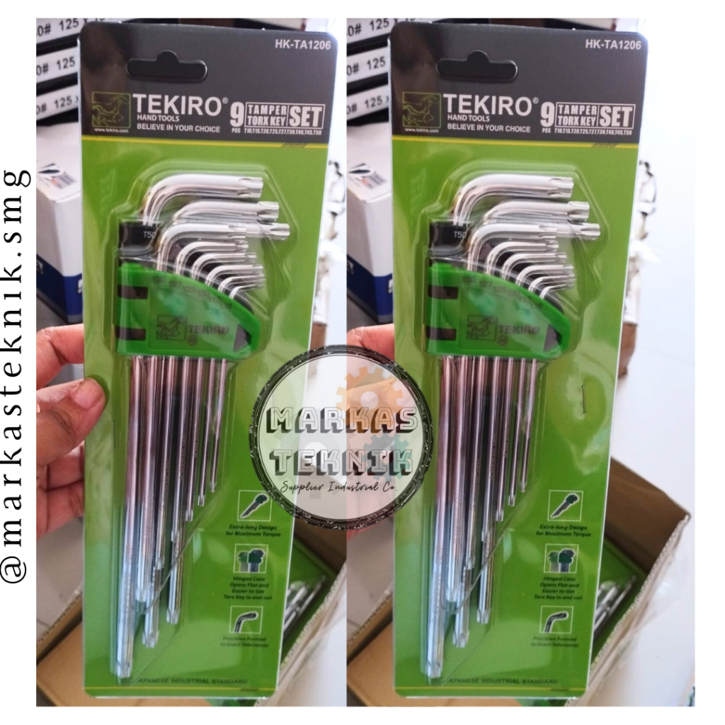 Jual TEKIRO Kunci L Bintang LUBANG Panjang Set 9 Pcs / TAMPER TORX Key Set TEKIRO | Shopee Indonesia