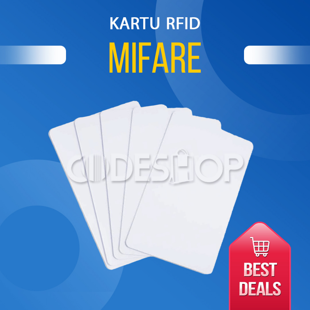 Jual Kartu RFID Mifare 13.56 Mhz Kartu Putih Polos PVC | Shopee Indonesia