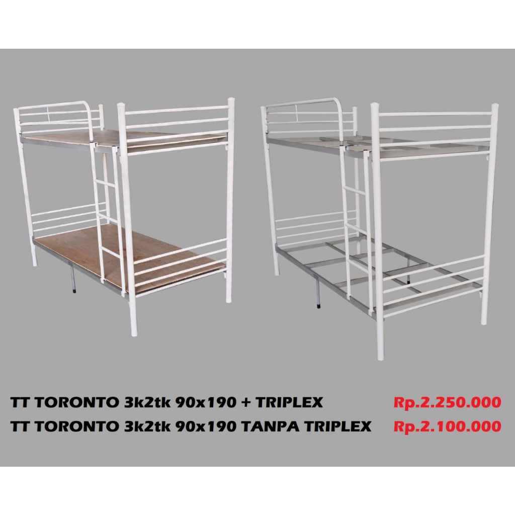 Jual Rangka Ranjang Besi 3 kaki tingkat ( Sudah termasuk Papan ...