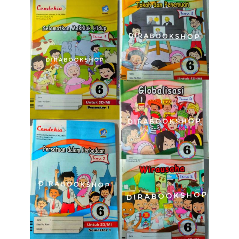 Jual LKS TEMA KELAS 6 SD tema 1/2/3/4/5 tahun 2023 semester 1 Cendekia ...