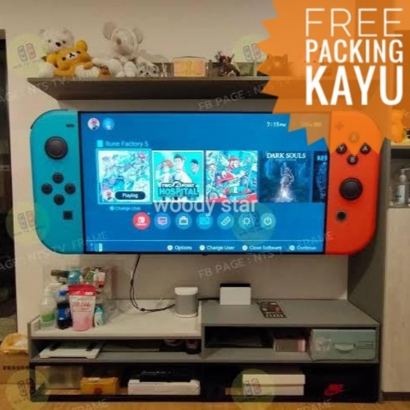 Jual RT01 Rak tv game Nintendo swithc back drop minimalis murah ...