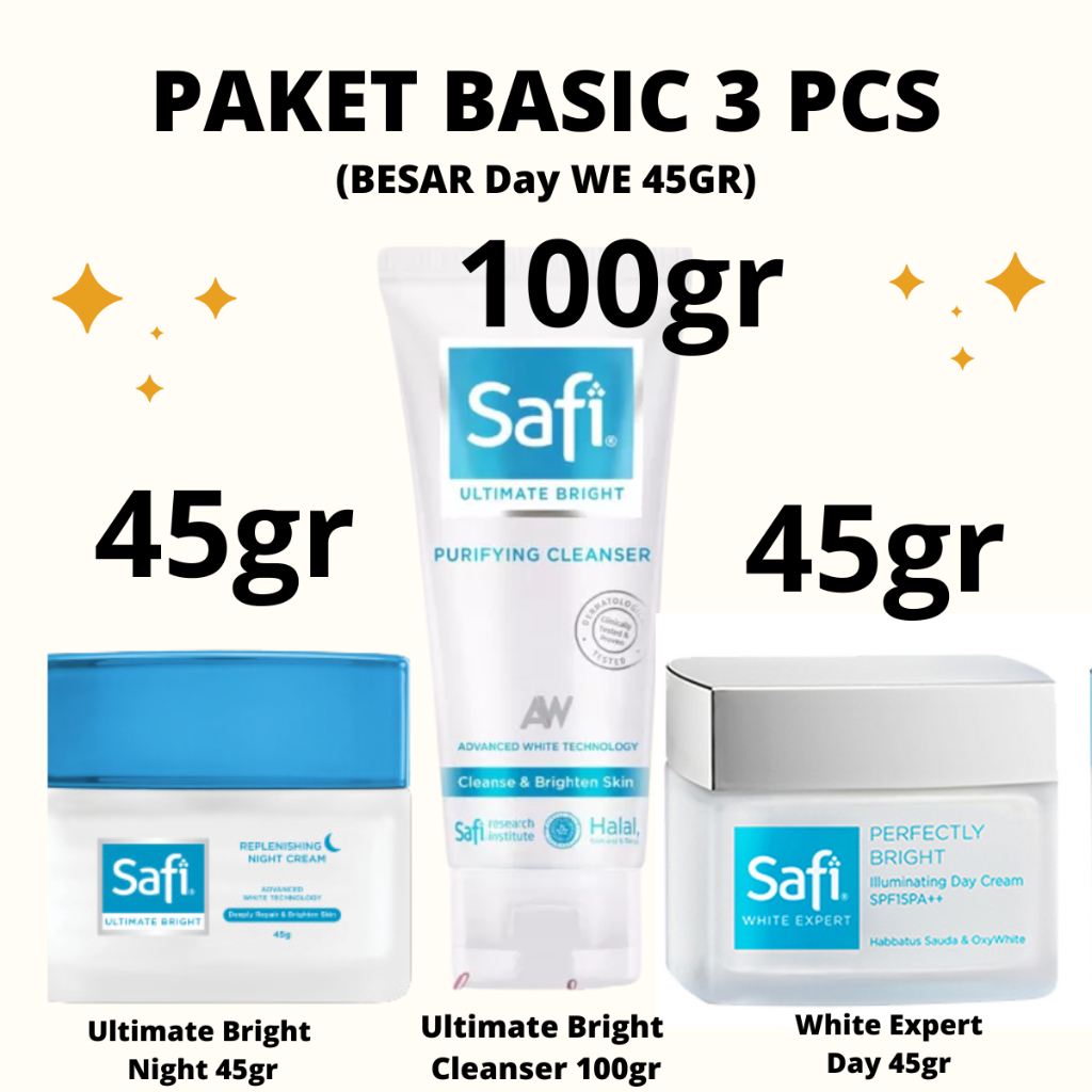 Jual Safi Ultimate Bright Paket Basic For All Skin (3pcs) | Shopee Indonesia
