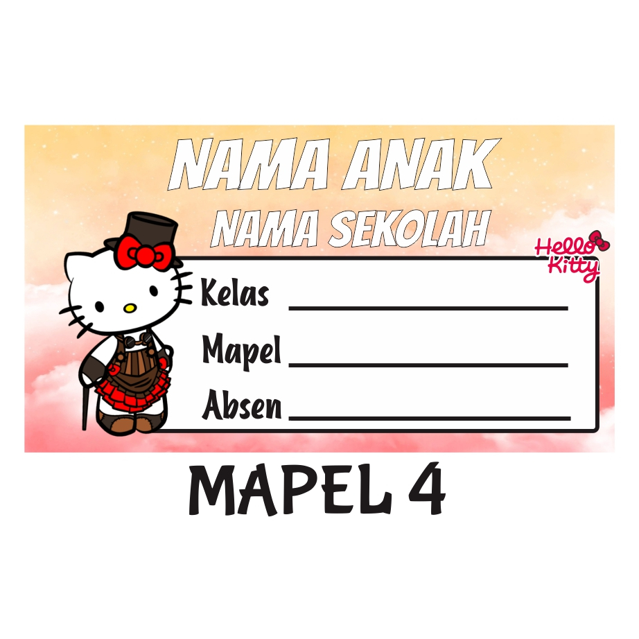 Jual Sticker Mapel Dengan Berbagai Karakter Isi 20 - Buku Pelajaran ...