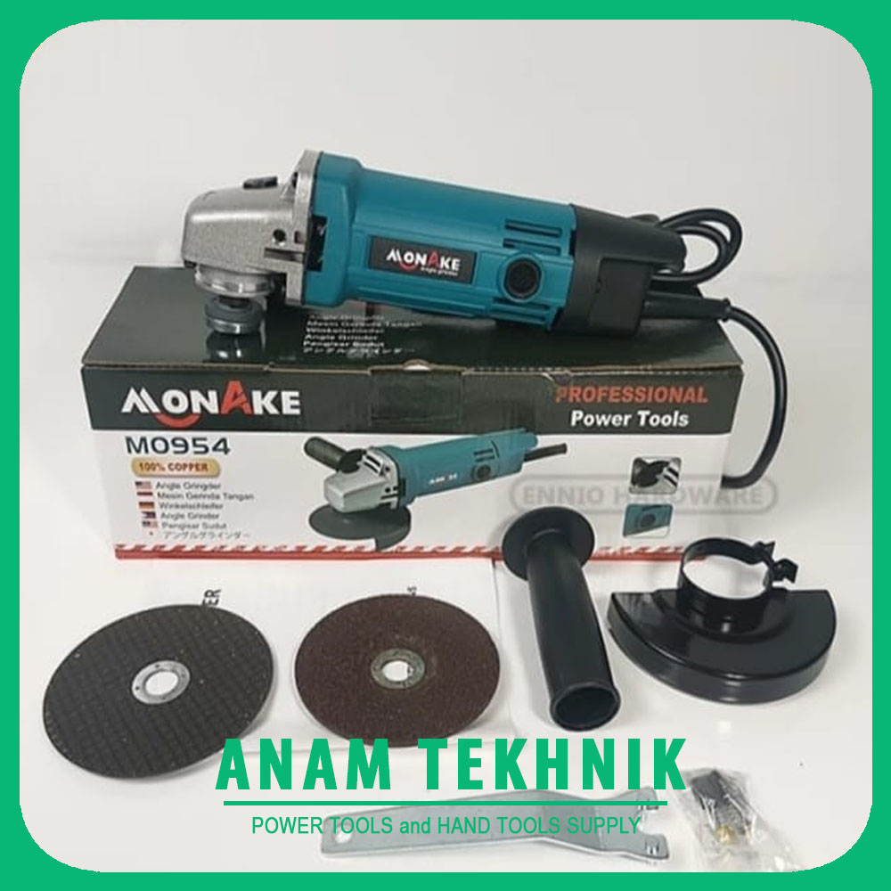 Jual Mesin Gerinda Listrik Monake 4" / Angle Grinder 4 Inch | Shopee ...