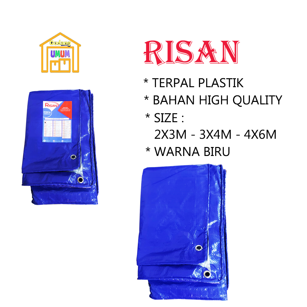 Jual Terpal Serbaguna A2 Warna Biru Ukuran 2x3M Risan Terpal Plastik ...
