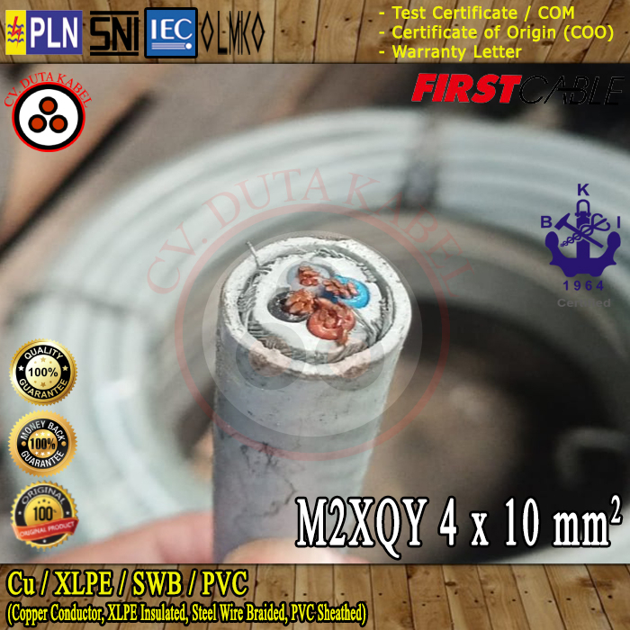 Jual Marine Cable - M2XQY 4x10 mm2 (Cu/XLPE/SWB/PVC) Grey / 4x10 mm2 mm ...