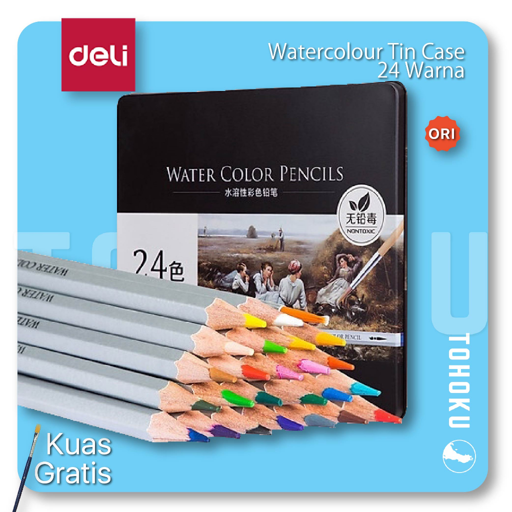 Jual (Pack Aman) Kotak Kaleng 72 Pensil Warna High Grade Oil Color ...