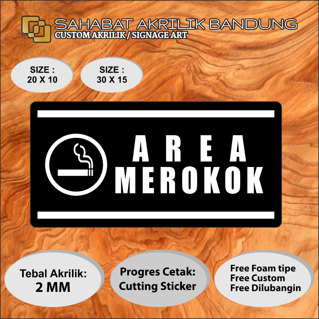 Jual AKRILIK SIGN AREA MEROKOK | Shopee Indonesia
