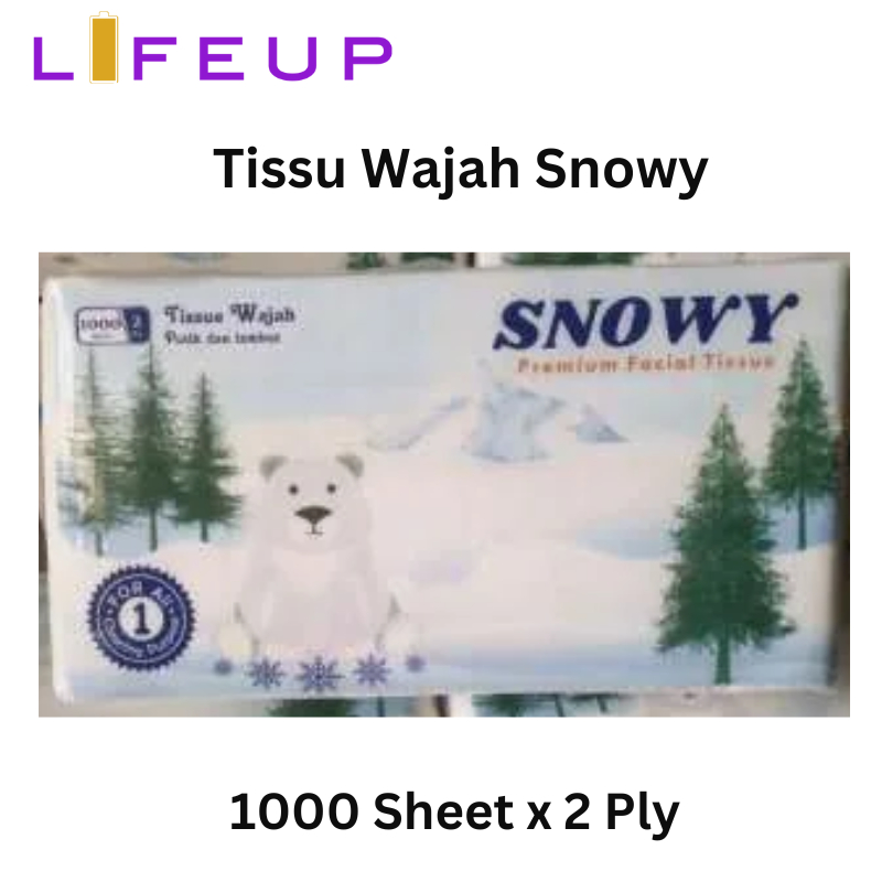 Jual Tisu Wajah Tisu muka Snowy 1000's / Tissue facial 1000'Sheet Snowy ...