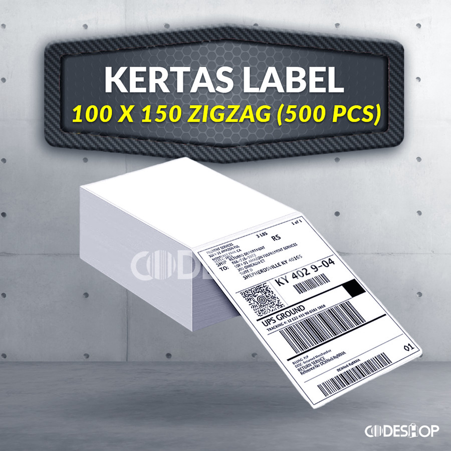 Jual Stiker Label Barcode 100 x 150 mm Thermal isi 500 Pcs Tanpa Core ...