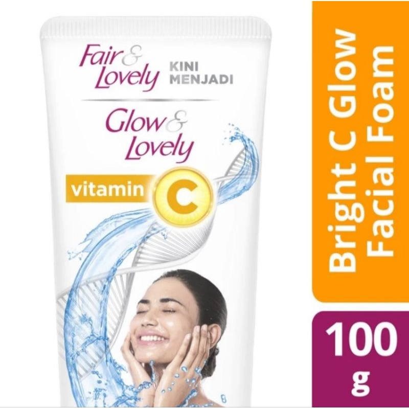 Jual Glow & Lovely Vitamin C Facial Foam 100gr | Shopee Indonesia